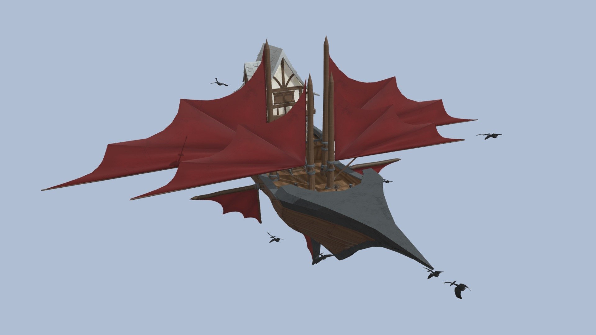 Captain Darrenbell's Skyship - 3D model by Kelly K. (@KellyKnowd ...