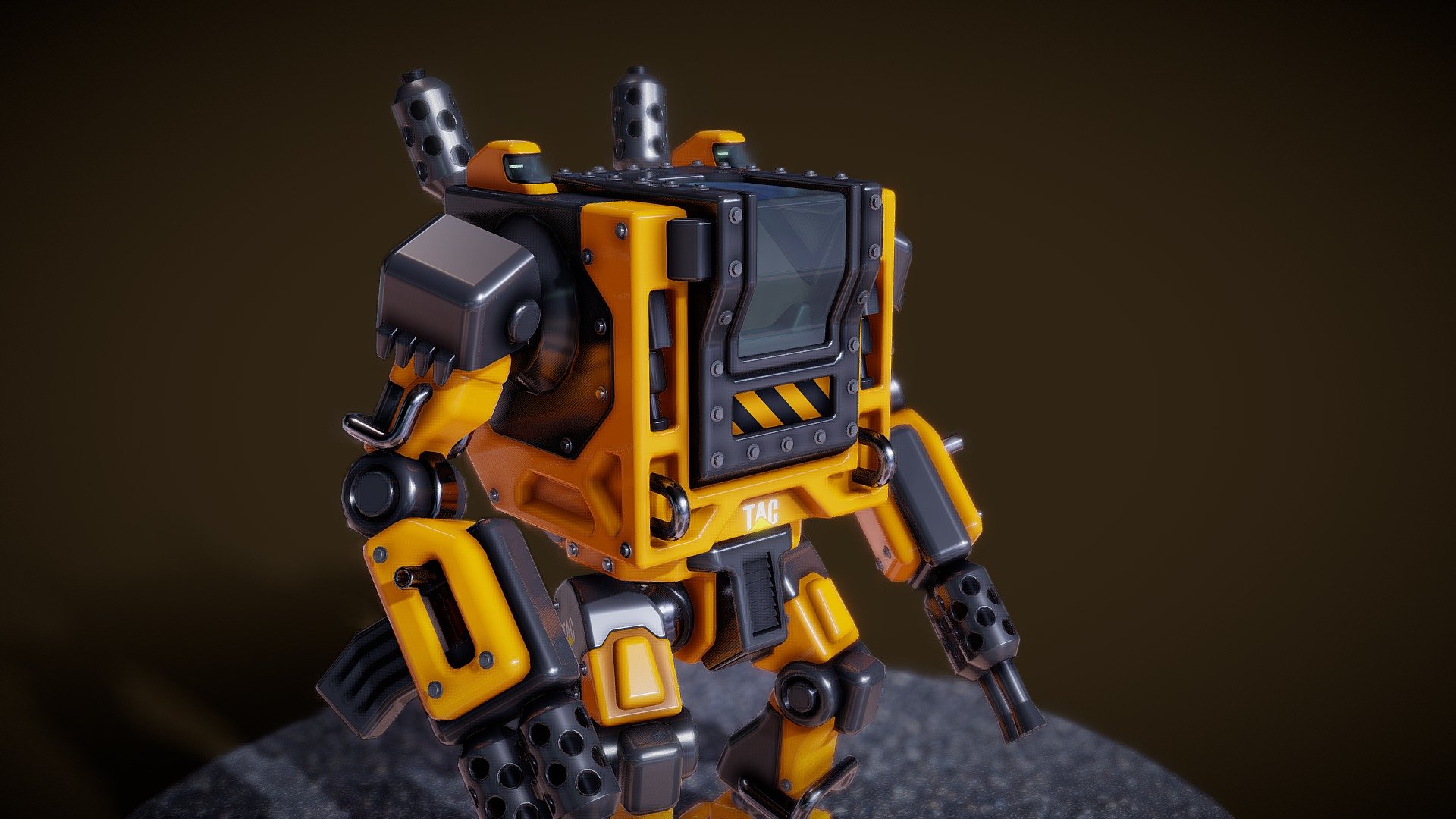 Lowpoly Mech - 3D model by Pedro B. Goulart (@Pebegou) [9ce2523 ...