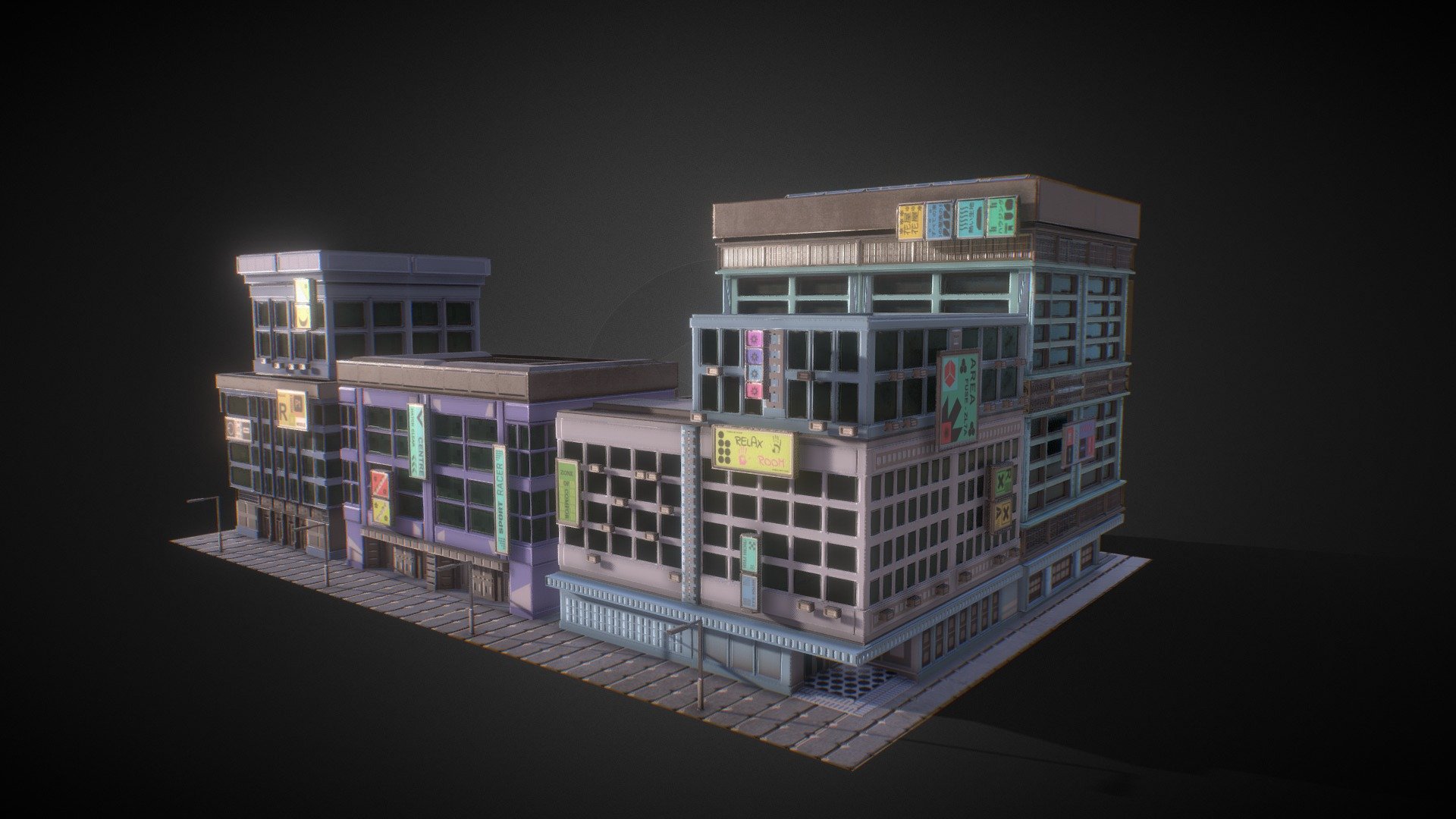Low Poly Building Assets_3 - 3D model by _voxel_ [9ce2ade] - Sketchfab