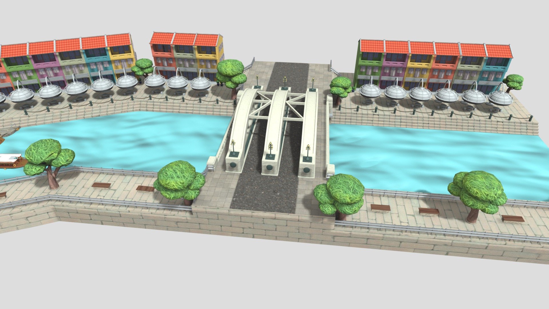 Singapore River - 3D model by patrick.young [9ce3f87] - Sketchfab