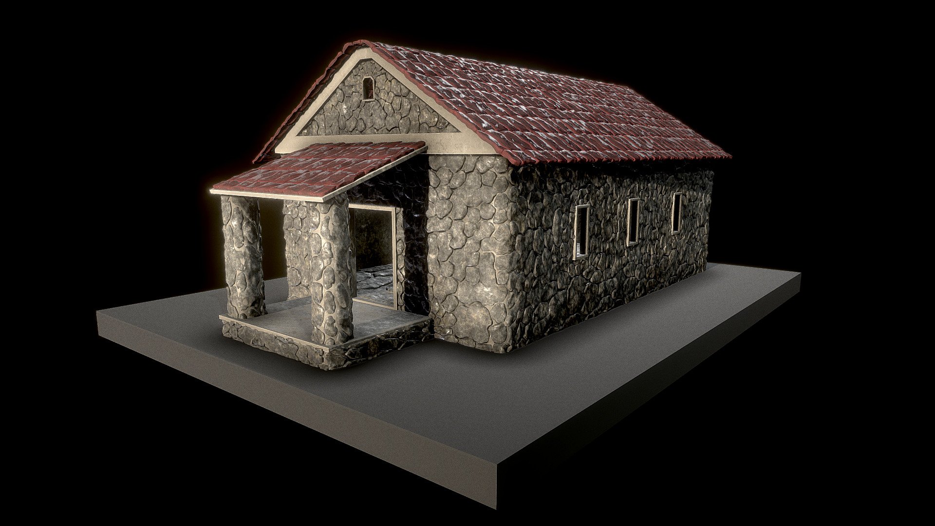 Old Stone House (WIP-1) - 3D model by VIS-All-3D (@VIS-All) [9ce97f4] - Sketchfab