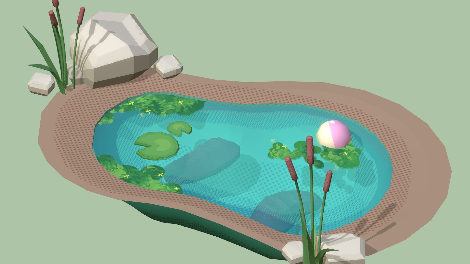 Leach Pond - 3D model by Jesse Rose (@jessrosedraw) [9ceb1f6] - Sketchfab