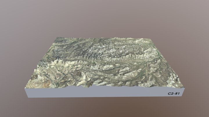 Relief-map 3D models - Sketchfab
