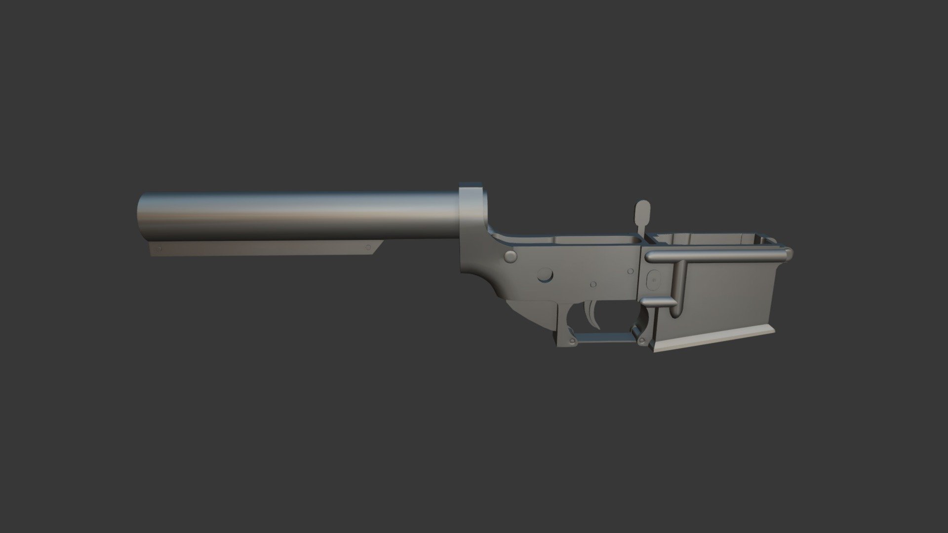 Ar15 lower WIP - 3D model by DragonFoxStudios [9cec8ef] - Sketchfab
