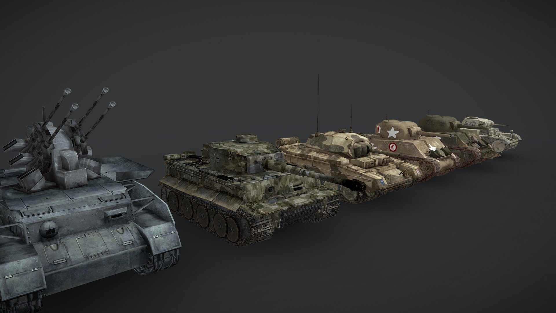 Tanks - Call of Duty 2 ᴴᴰ - Download Free 3D model by Nazar Okruzhko ...