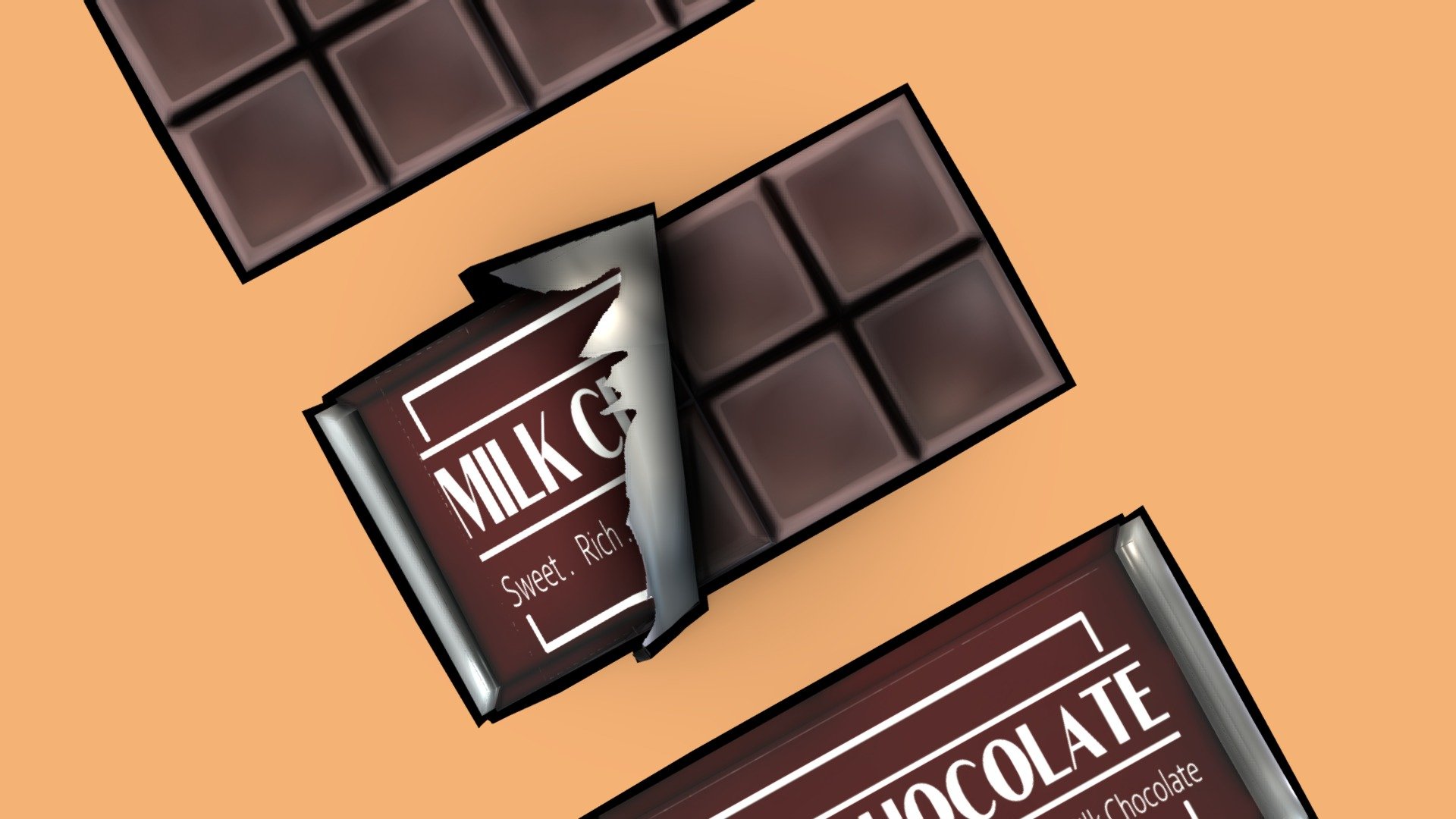 Stylized Chocolate Bar - Download Free 3D model by Jazz Vincent ...