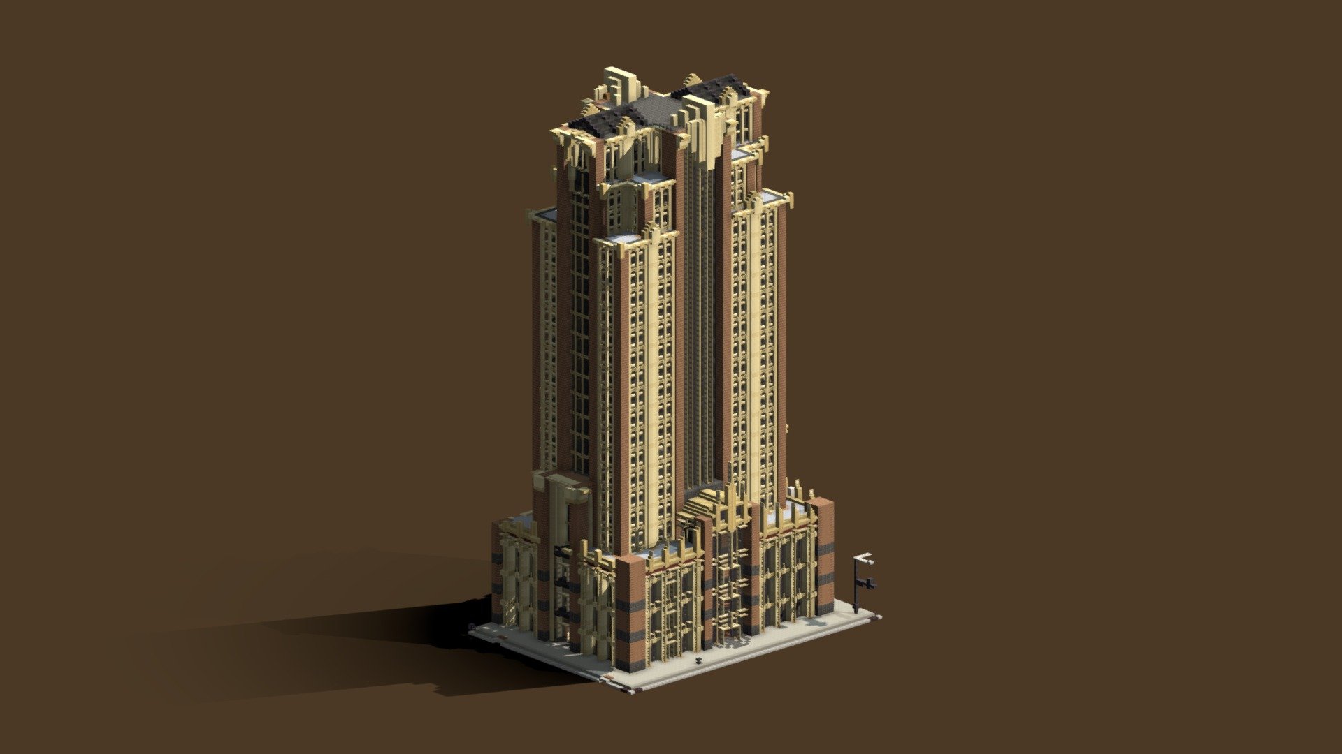 Art Deco Sky Scraper - 3D model by SevenScroll5003 [9cf4906] - Sketchfab
