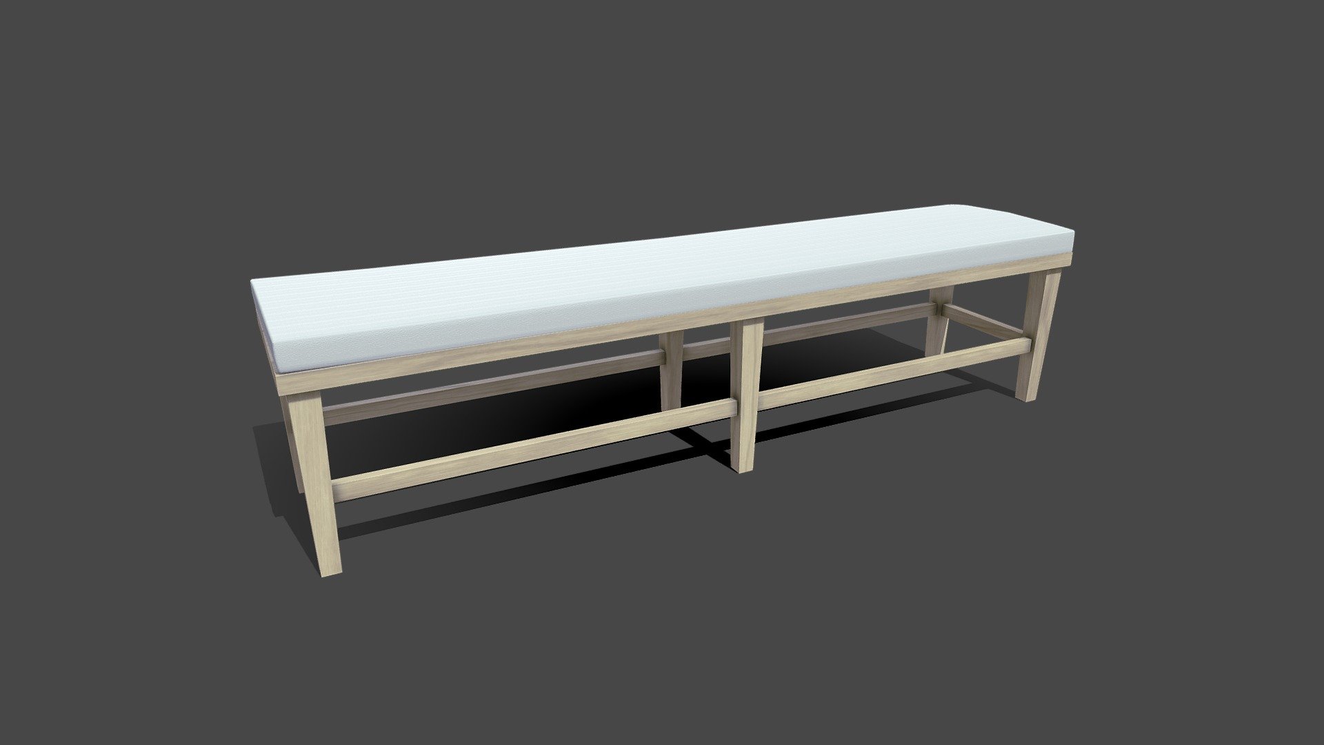 Bench with Cushion Low-poly - Download Free 3D model by MaX3Dd [9cf49bf ...