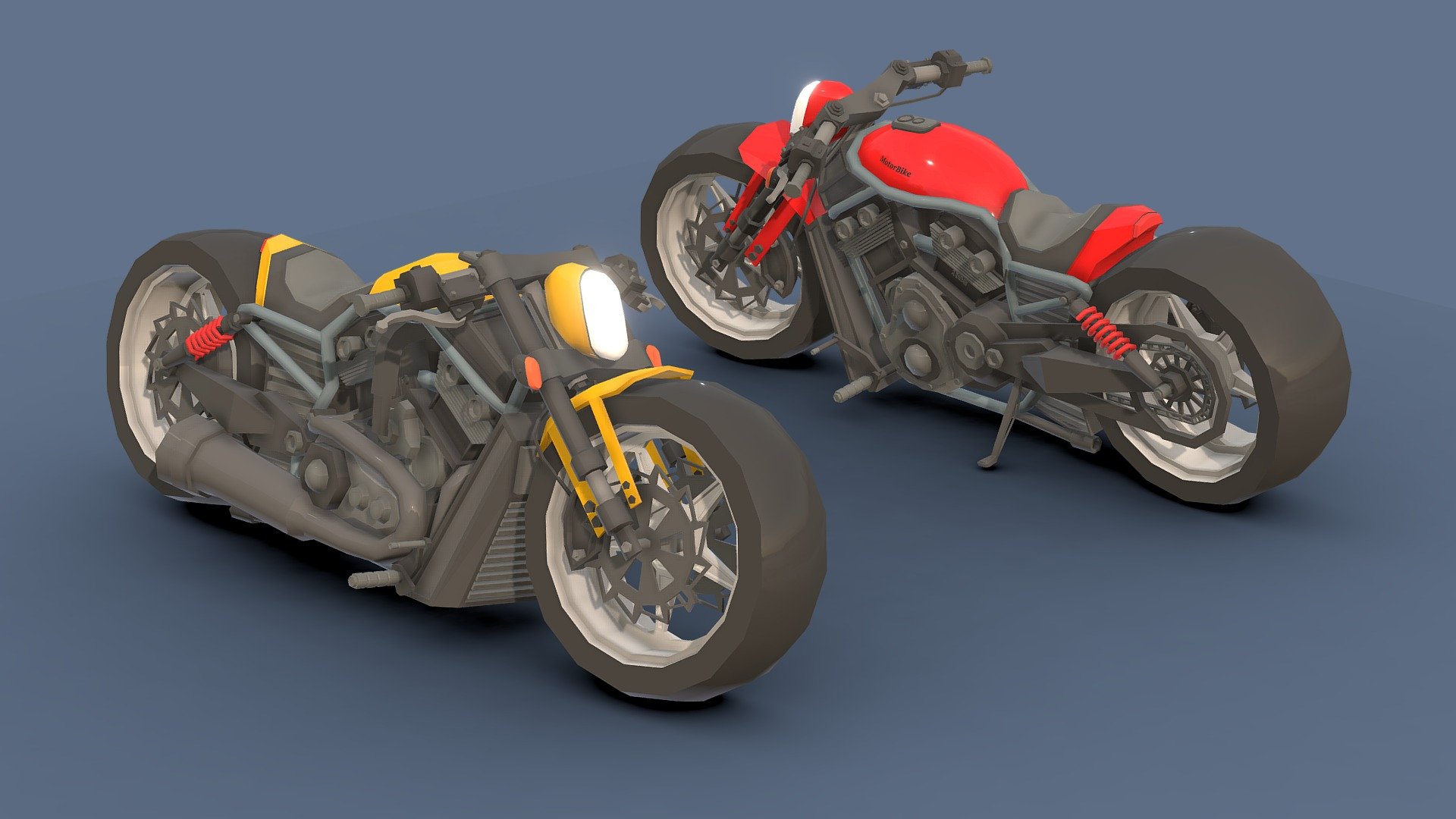 Low- Poly Motorcycle # 3 - 3D model by Sidra (@Sidramax) [9cfd3d7 ...