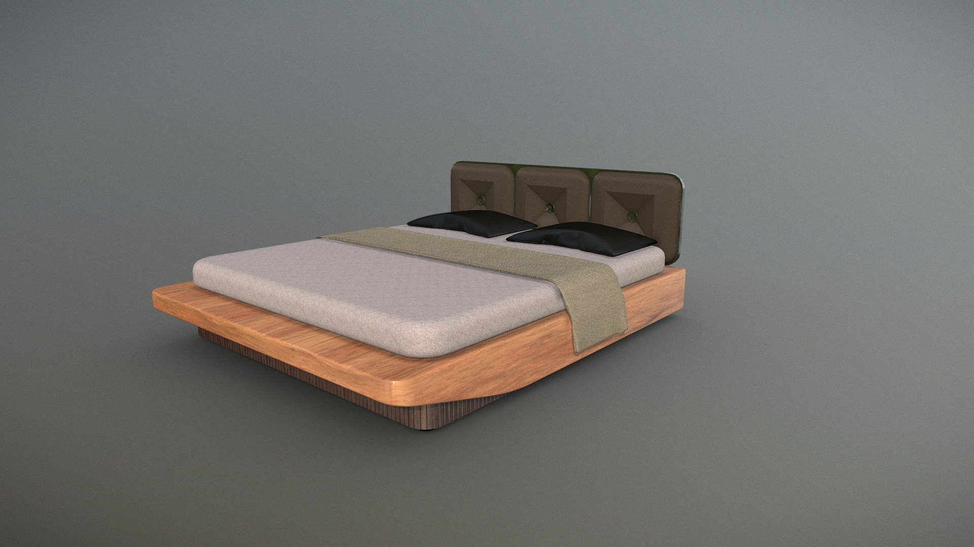 Modern Style Bed With PBR Textures - 3D model by MHK-Design [9d0261e ...