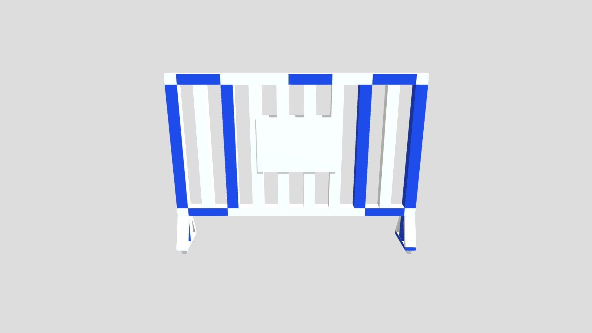 White & Blue Barrier for Institutes & Roads - 3D model by ...