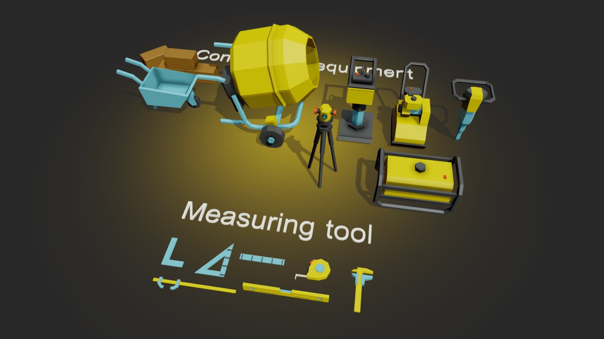 Assets Construction tools - 3D model by burunduk [9d0f806] - Sketchfab