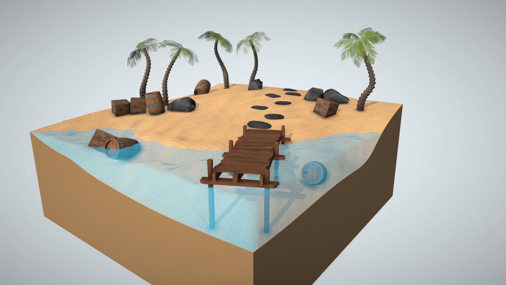 Tropical Island - Download Free 3D model by giacomo.fil [9d0fa86 ...