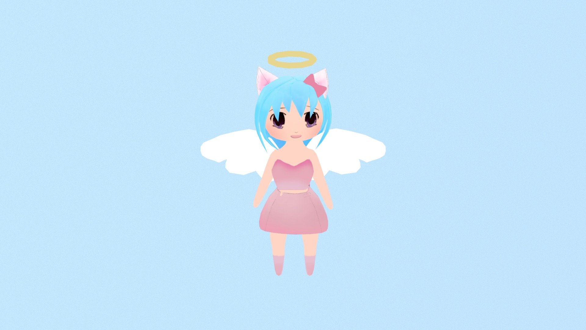 Chibi Cat Angel - 3D model by Vinata [9d19501] - Sketchfab