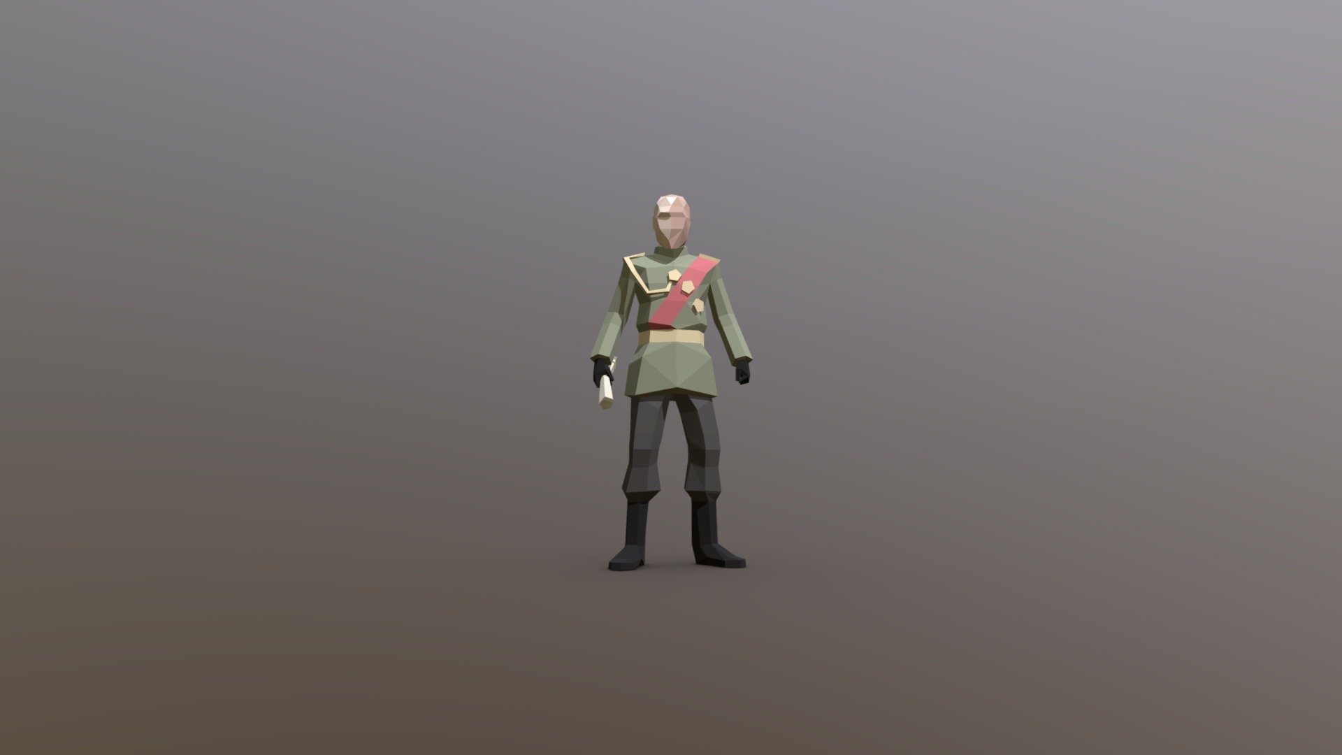 Low-Poly German Colonel (Sucker Punch) - Download Free 3D model by ...