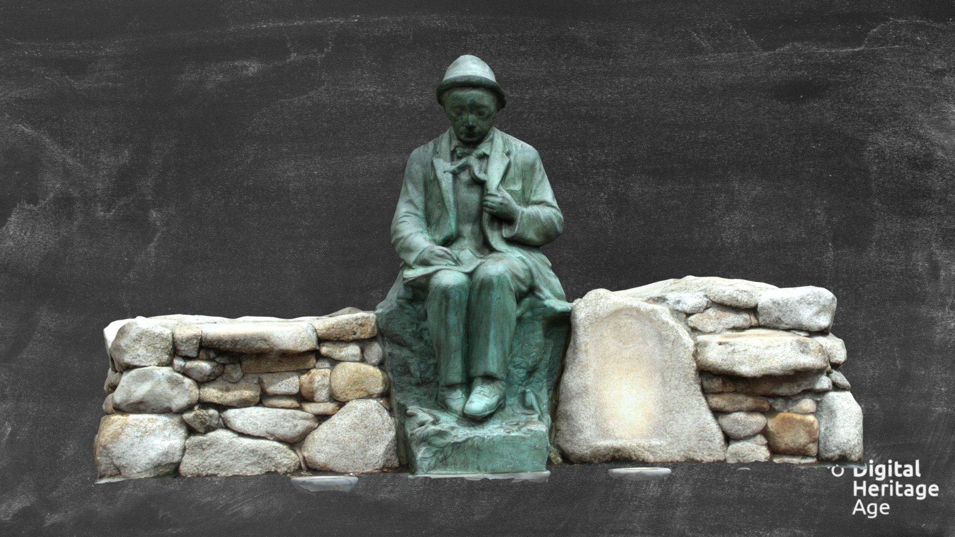 Pádraic Ó Conaire - Statue - Download Free 3D model by galway3d ...