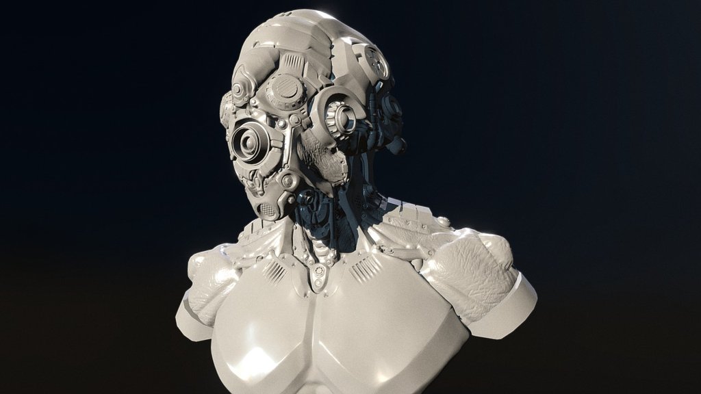 Cyborg Bust - 3D model by zerojs [9d2106e] - Sketchfab