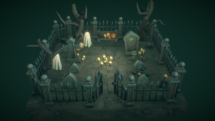 Graveyard 3D models - Sketchfab