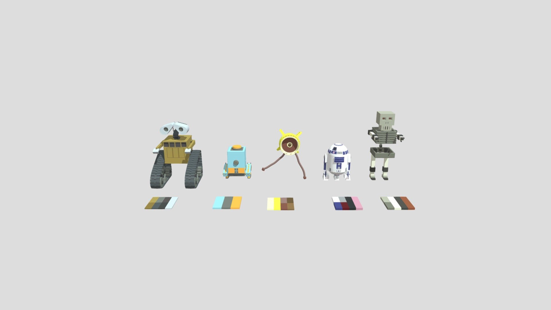 Robots Color - Download Free 3D model by levran171279 [9d2ba64] - Sketchfab