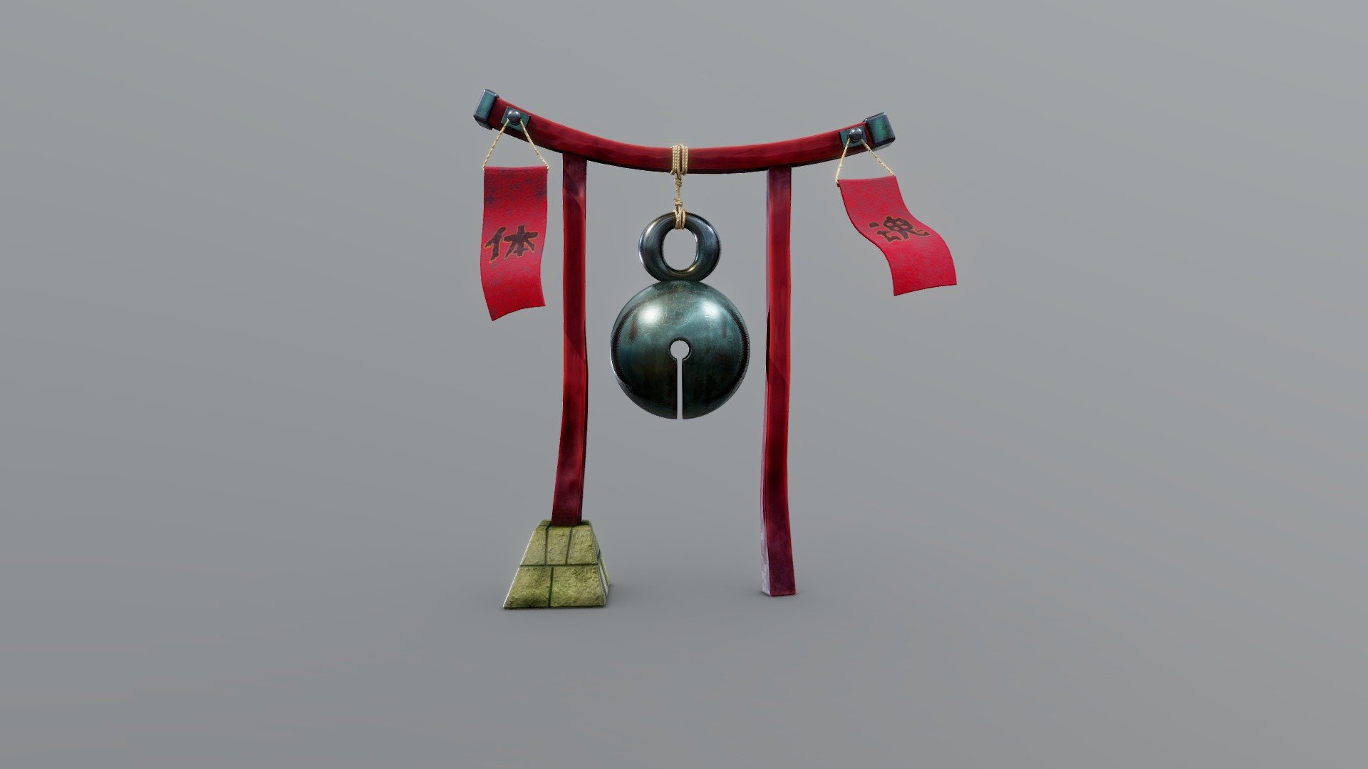 Stylized Japanese Temple Bell - 3D model by EastArtist [9d2dba9 ...