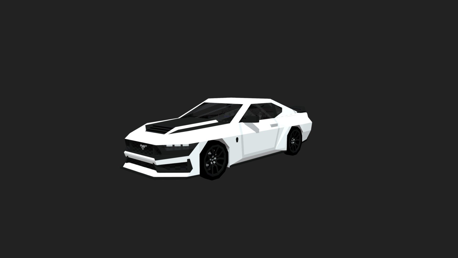 Low Poly Ford Mustang Dark Horse (Craftspeed) - 3D model by Sphase ...