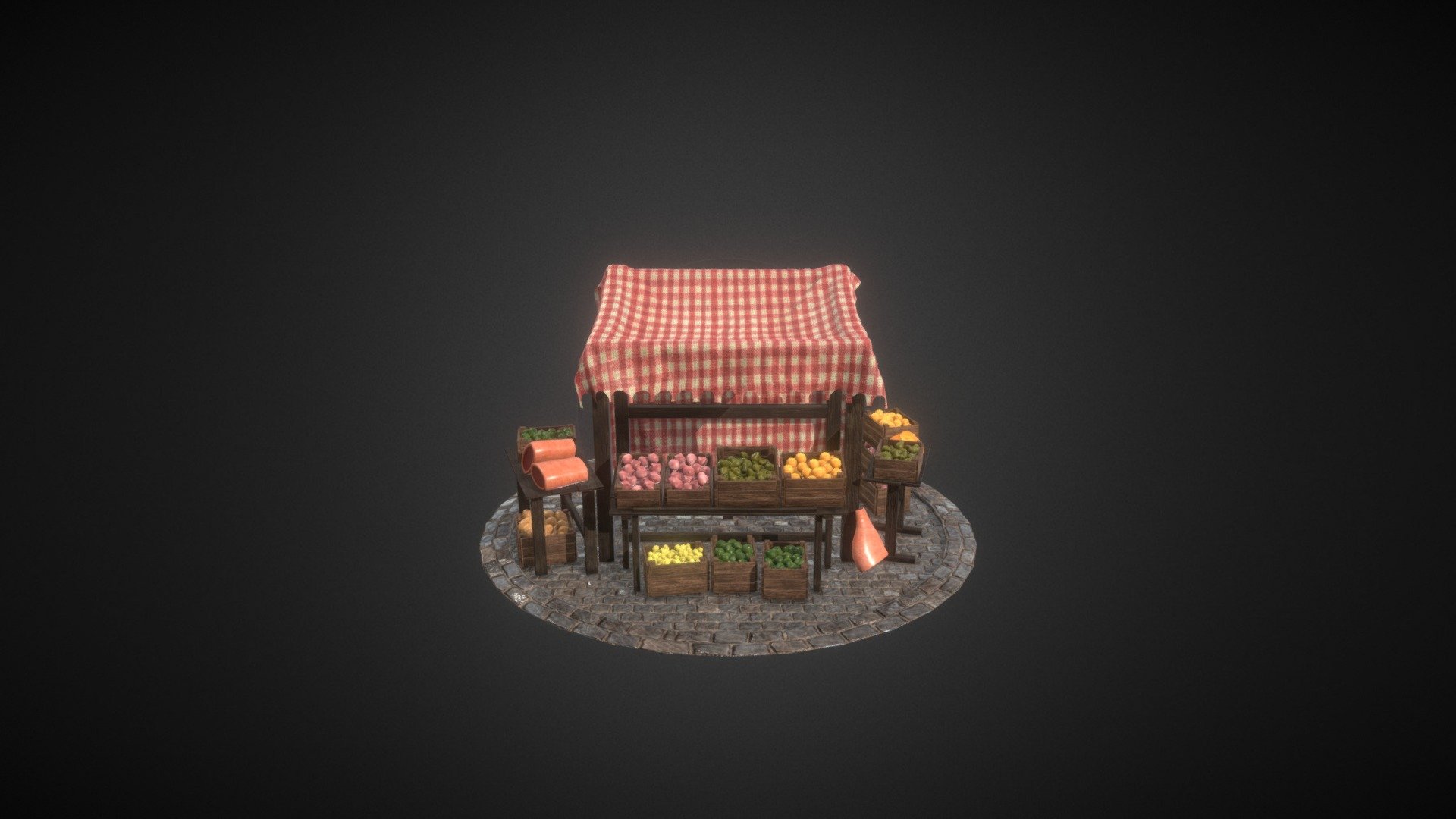 Market Stall - 3D model by SimonChavez [9d421a0] - Sketchfab