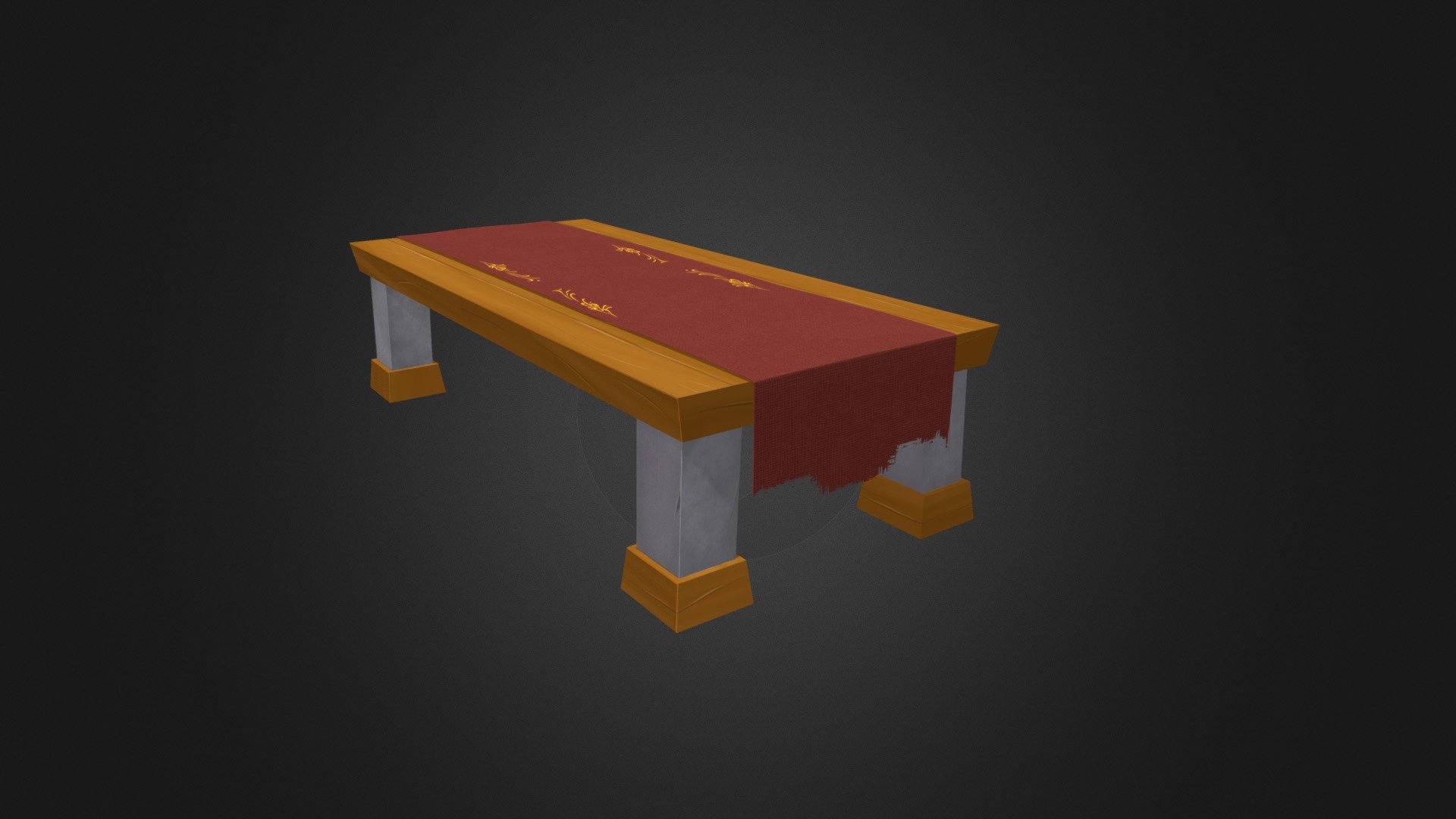 table stylized - game asset ready - Download Free 3D model by Ghada ...