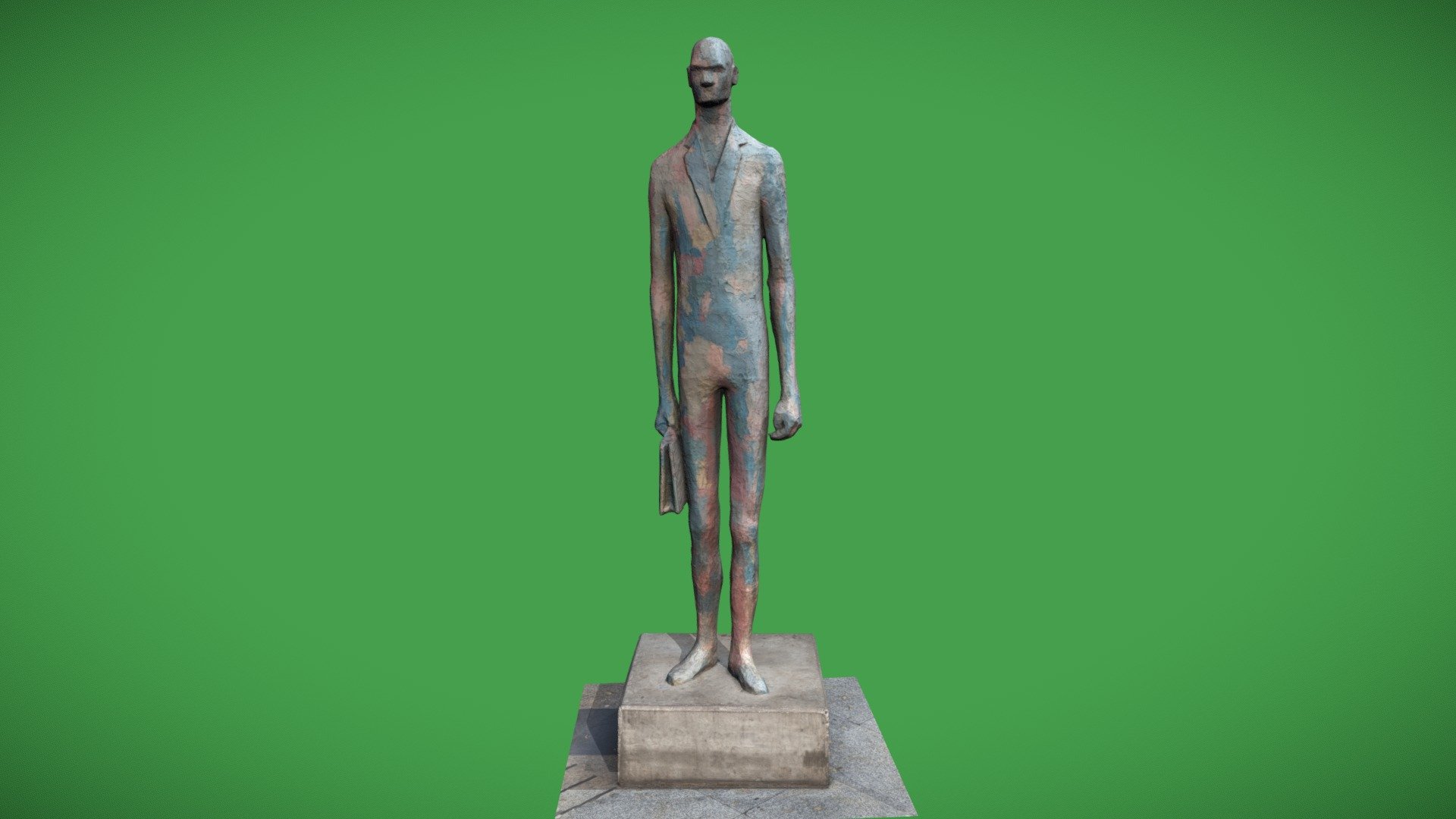 Walking Man Statue - Santiago, Chile - Buy Royalty Free 3D model by ...