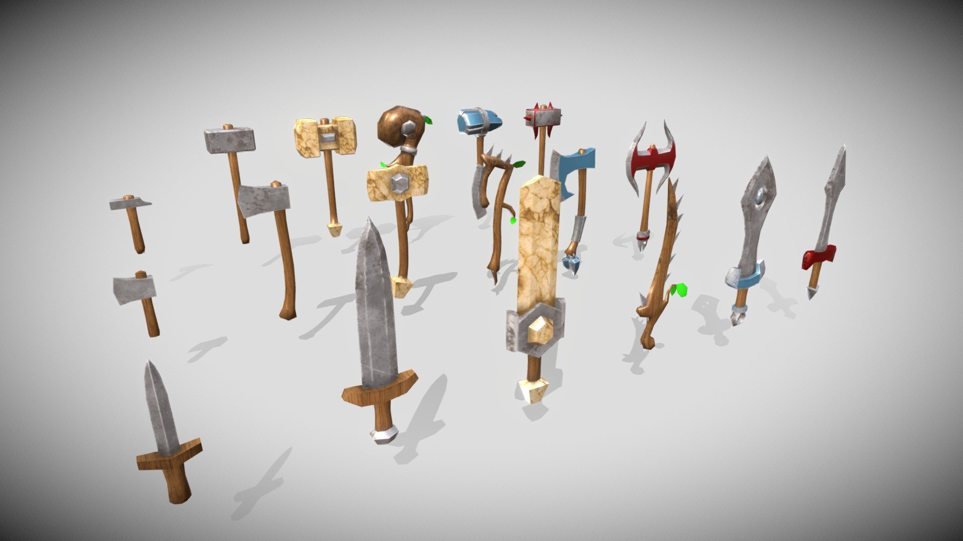 Stylized Fantasy Weapon Pack - 3D model by Ashalanory [9d464a7] - Sketchfab