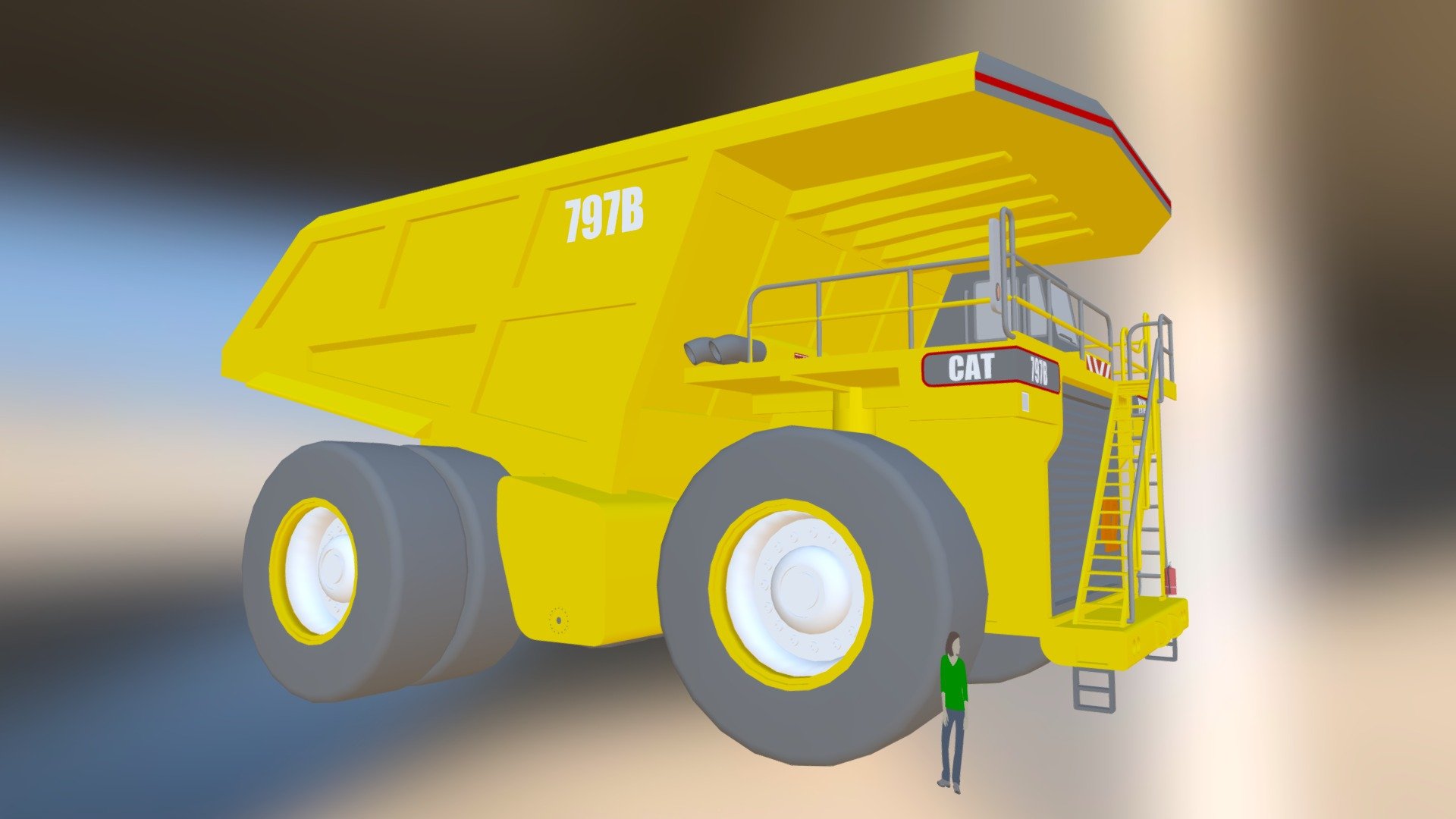 Caterpillar 797b Obj - 3D model by breilfox [9d470c3] - Sketchfab