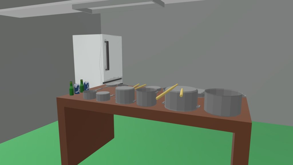 Kitchen Scene WIP v1 - 3D model by Everything's a drum ...