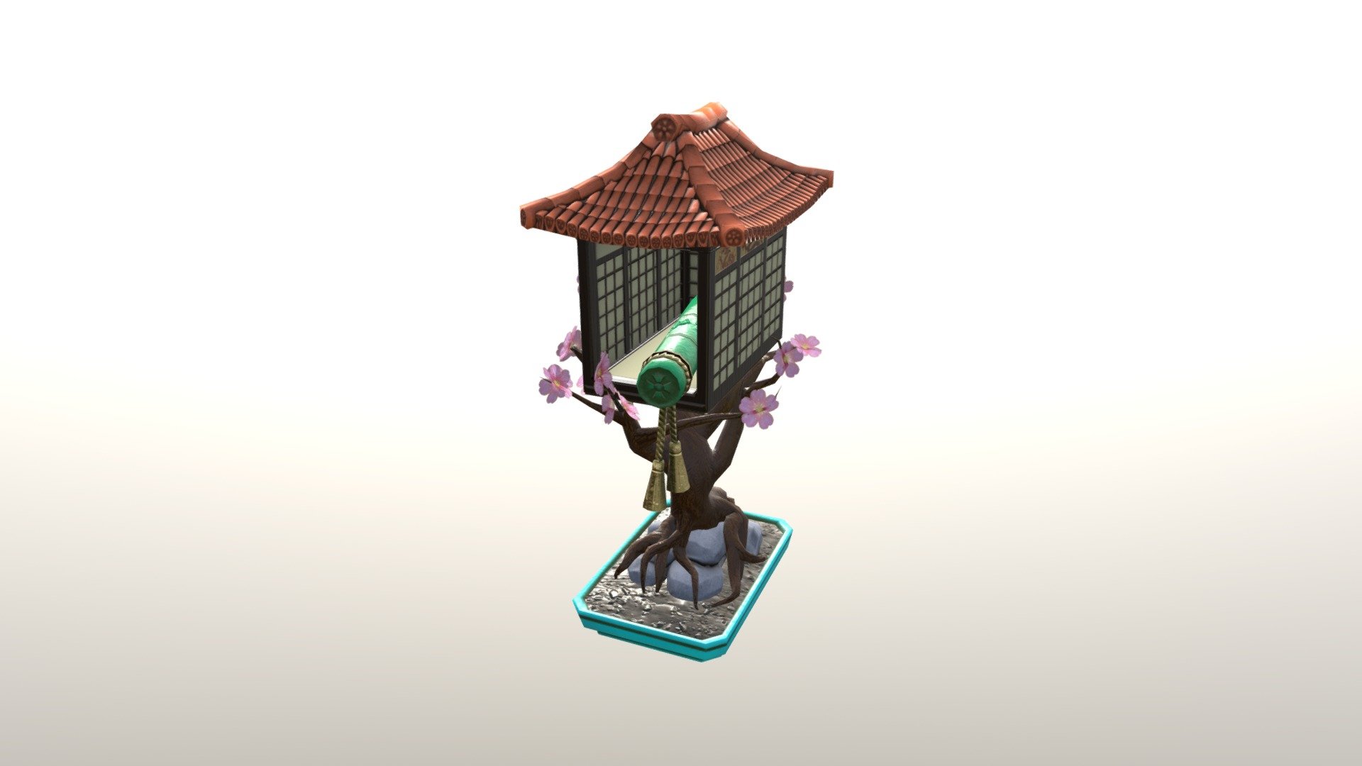 Sakura postbox - 3D model by Natalya.Devyatkina [9d49c10] - Sketchfab