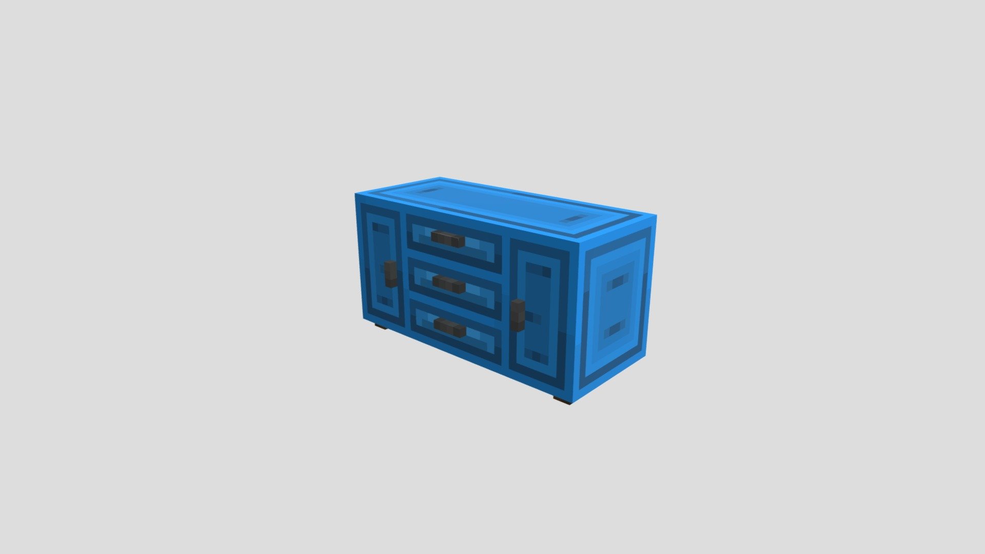 Blue Cabinet [minecraft] - Download Free 3D model by Low-poly Blast ...