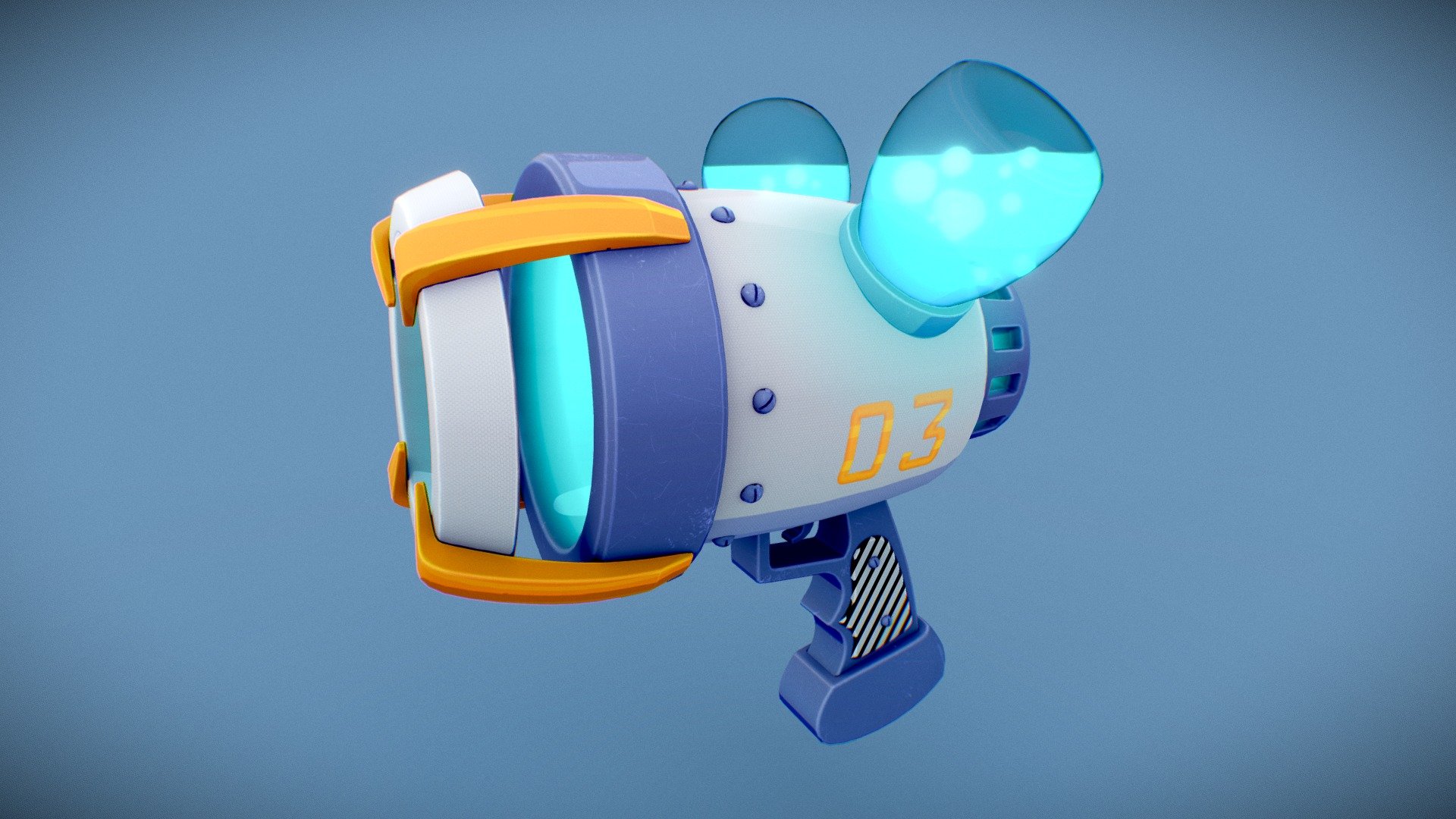 The Blue Plasma Blaster - 3D model by Thomas Franque (@ThomasFranque ...