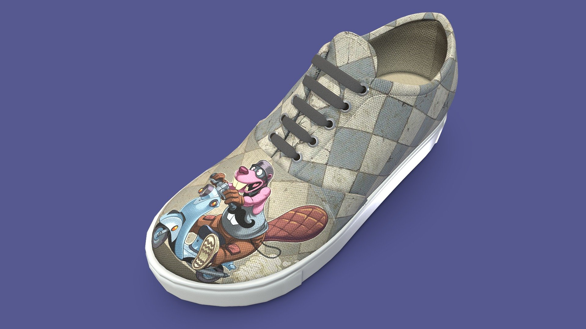 Blank Shoe Canvas for designs. - Buy Royalty Free 3D model by glenfx ...