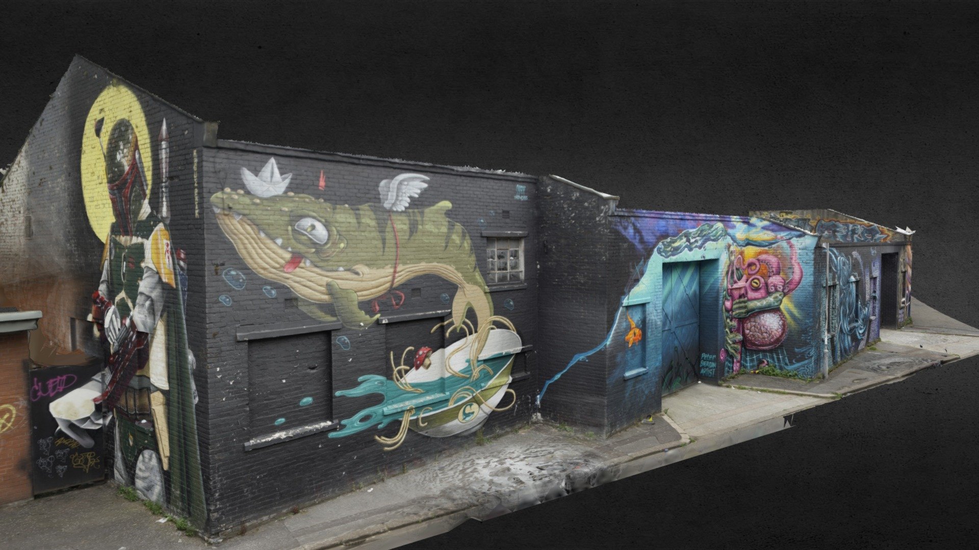Glasgow Street Art Murals & SWG3 Eastvale Place - 3D model by ...