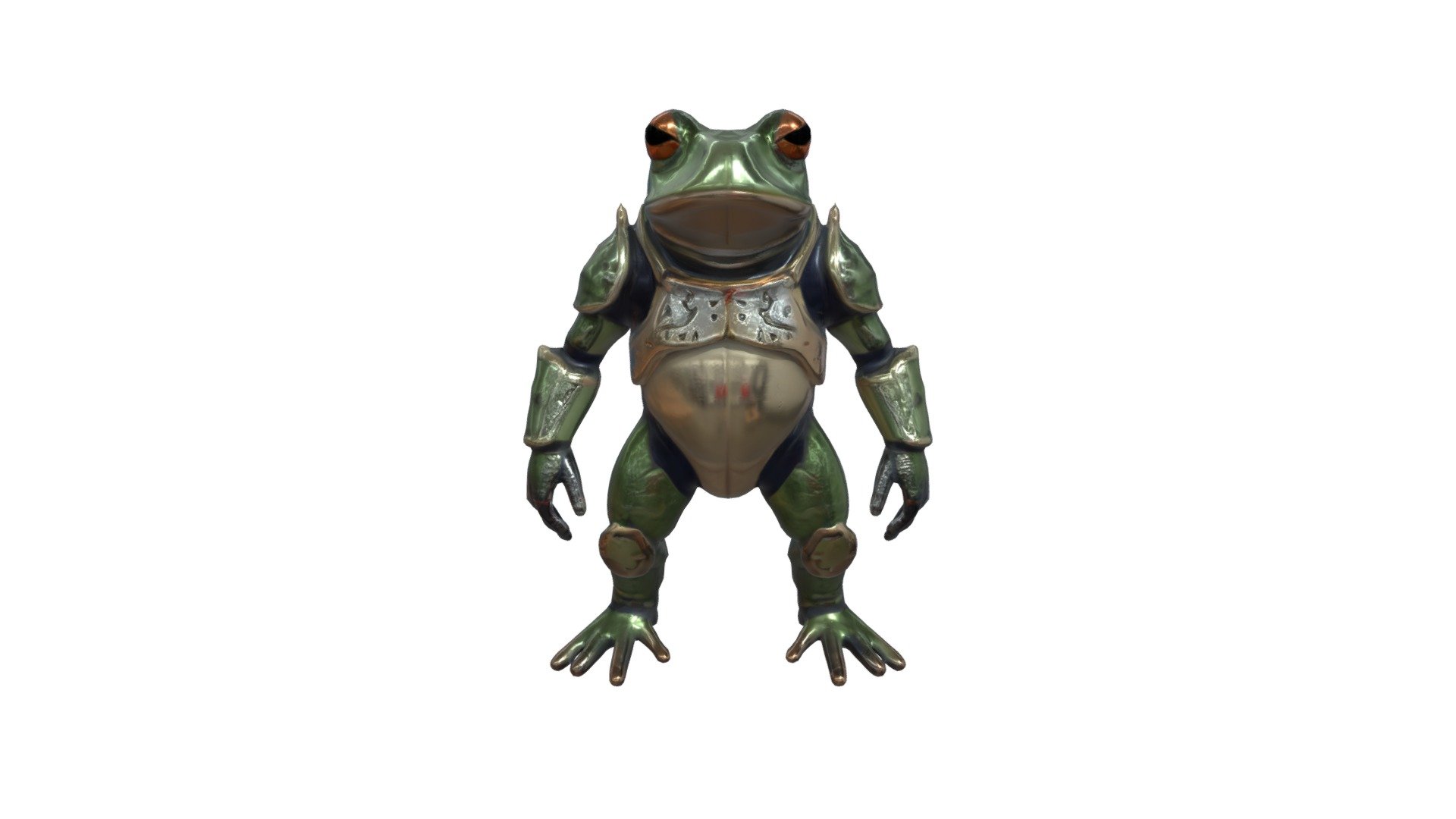 Armored anthropomorphic frog warrior - 3D model by dyerchristian ...