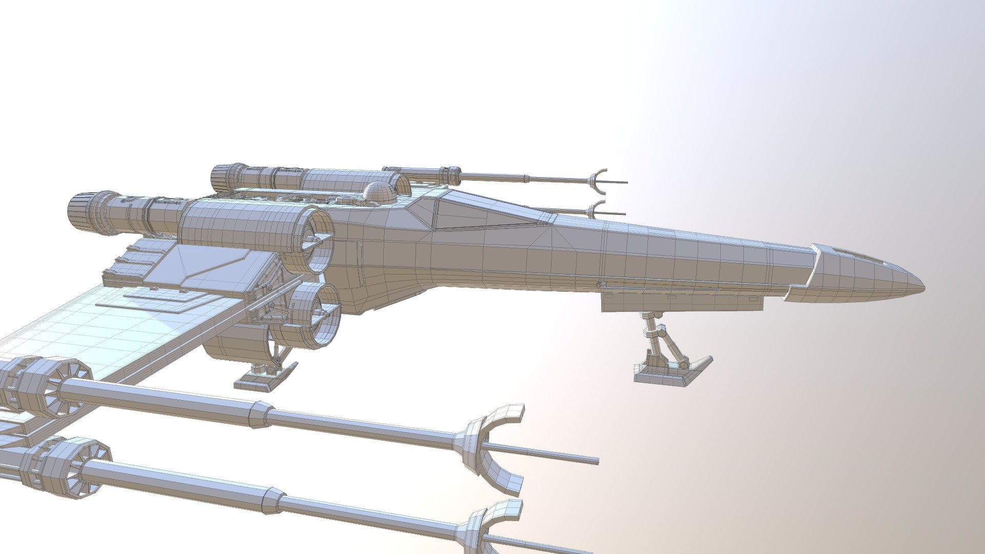 X Wing - 3D model by leighmarcevans [9d56778] - Sketchfab