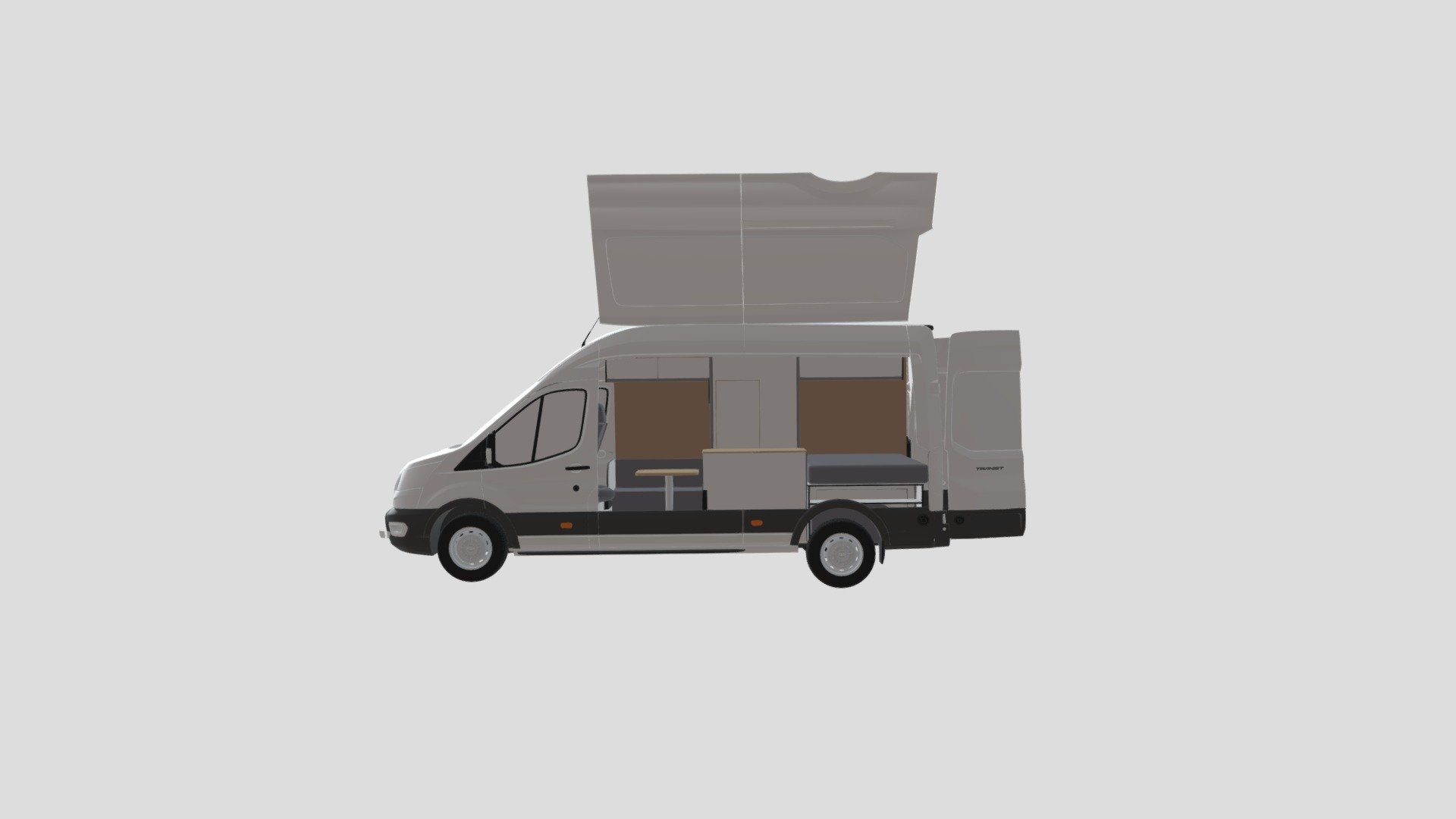 HIGH TOP TRANSIT LAYOUT 1 - 3D model by CAMPERTECH [9d56faf] - Sketchfab