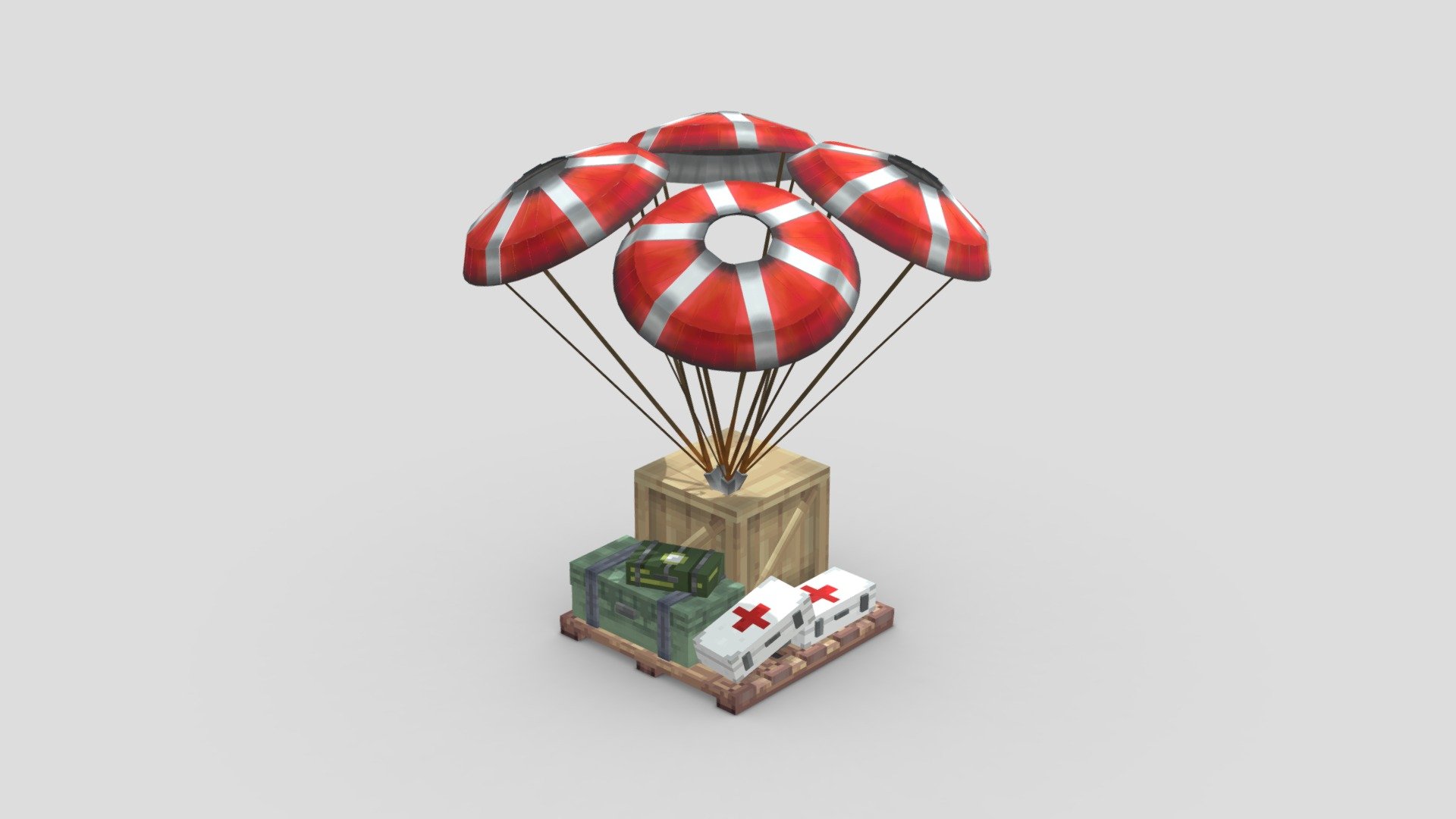 AirDrop Crate with Parachute - 3D model by PixelRK👻 (@hrupeshkumarh ...