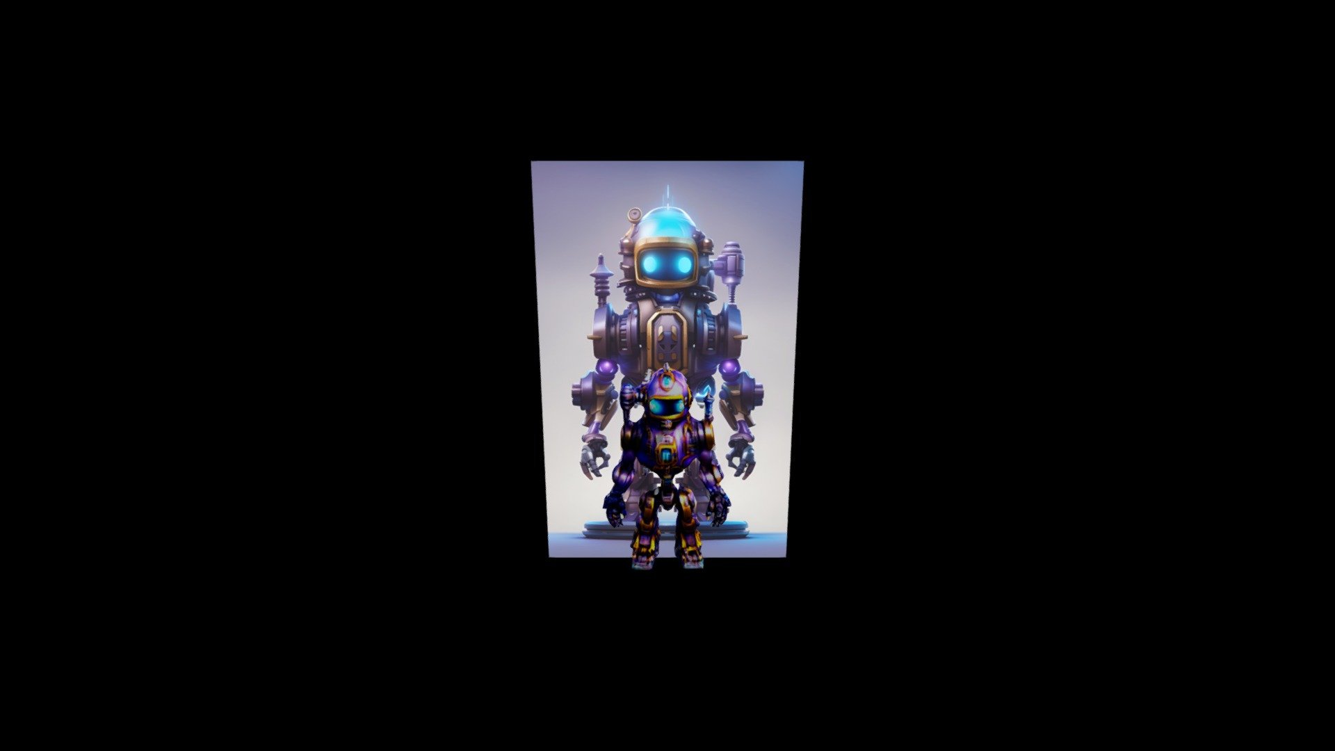 Steampunk Robot A steampunk robot with purple - Download Free 3D model ...