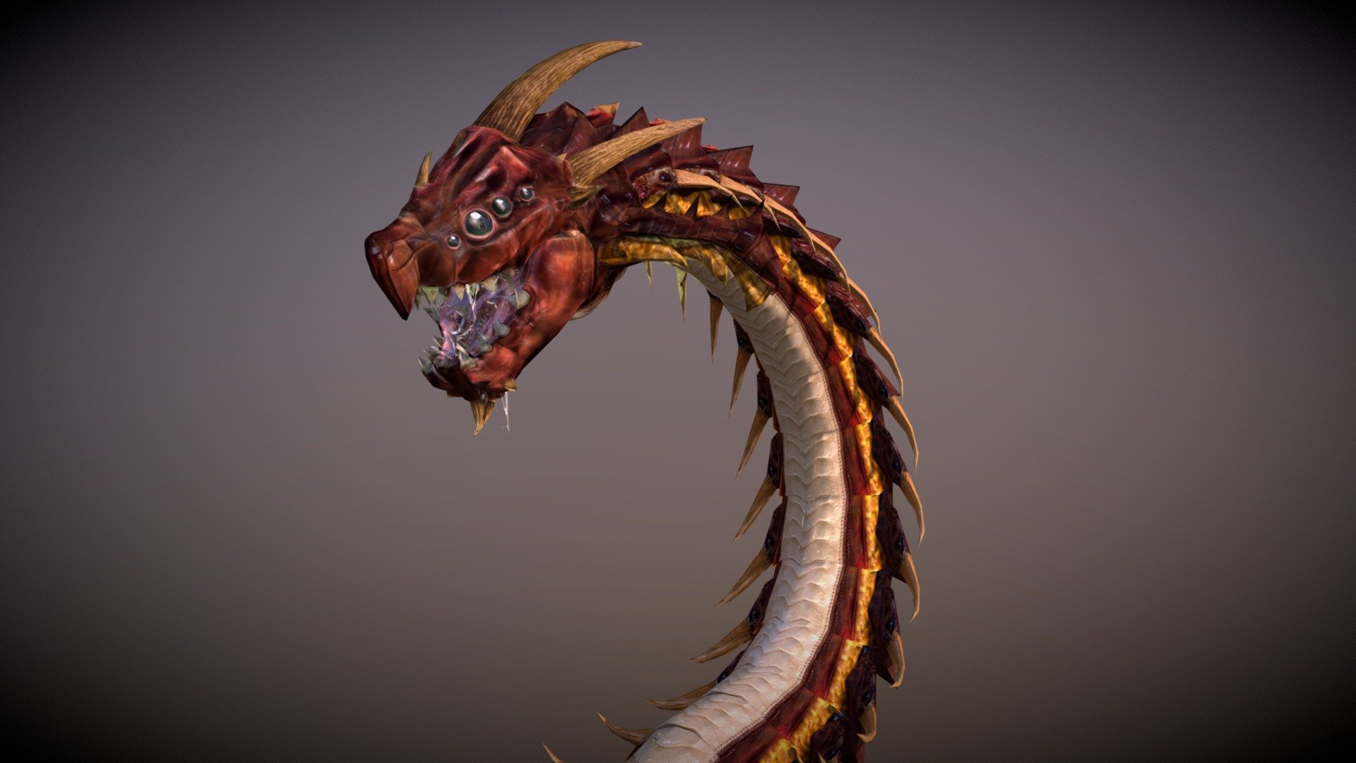 3Dfoin - DragonWorm - 3D model by 3DRT.com [9d663c1] - Sketchfab