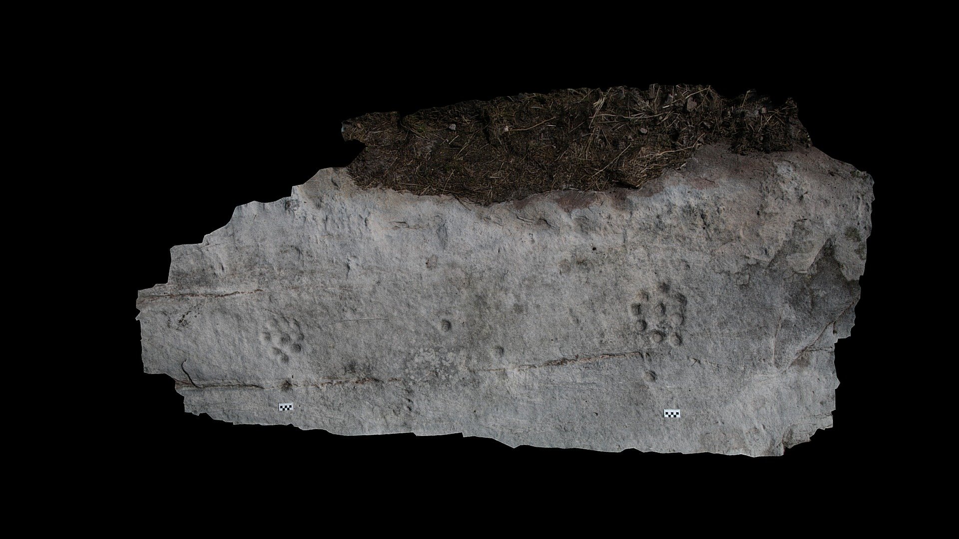 Rock art/quern quarry: Rosette mid rock - 3D model by Dr Hugo Anderson ...