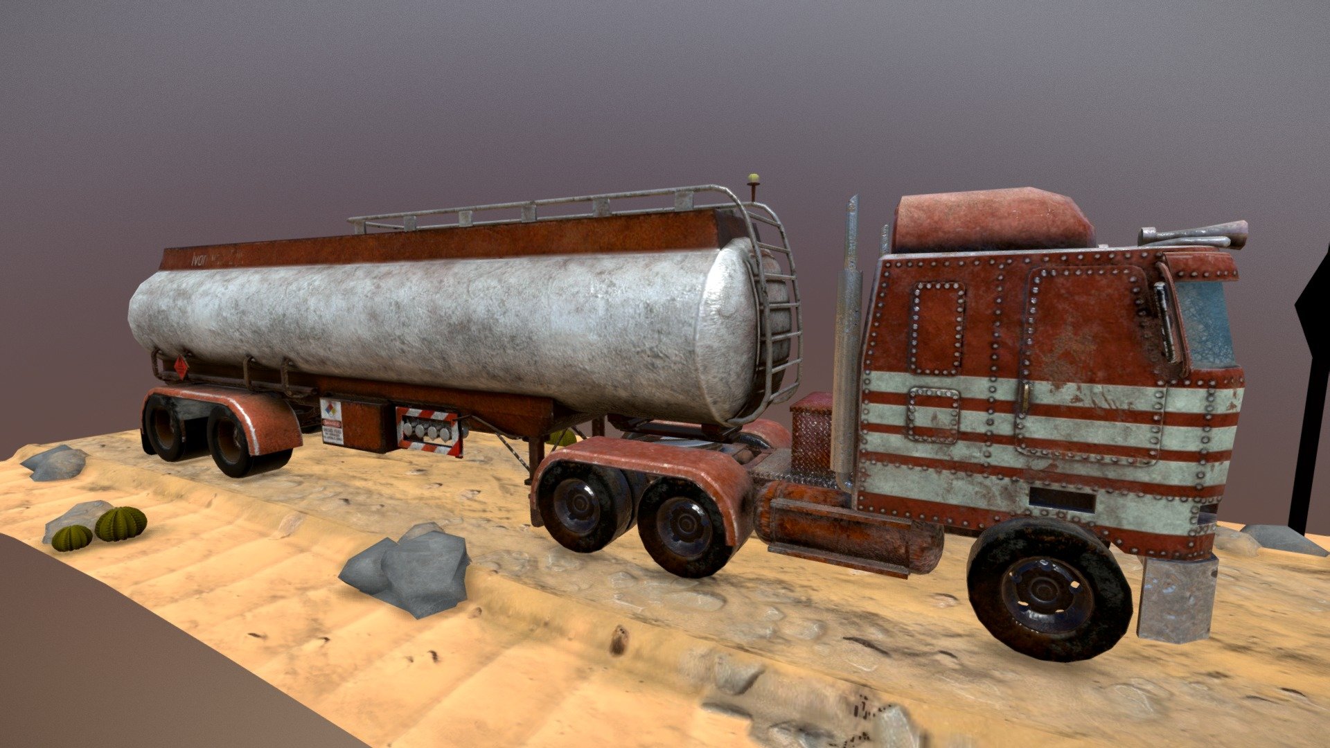 Semi truck, Tanker - 3D model by ivan van dijk (@ivanvandijk) [9d6df2f ...
