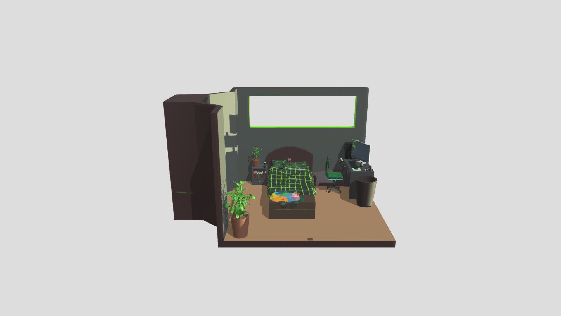 3d modelled gamer room - 3D model by arcanum_rosa [9d6e533] - Sketchfab