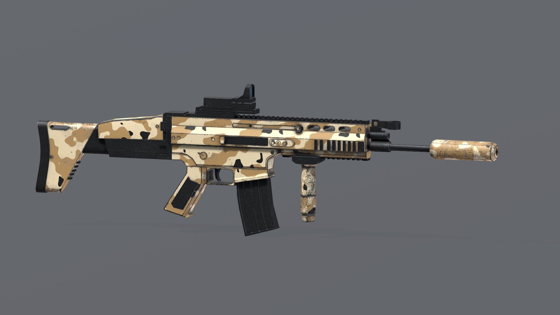 Scar H Machine Gun - Buy Royalty Free 3D model by Ellis Fossett ...