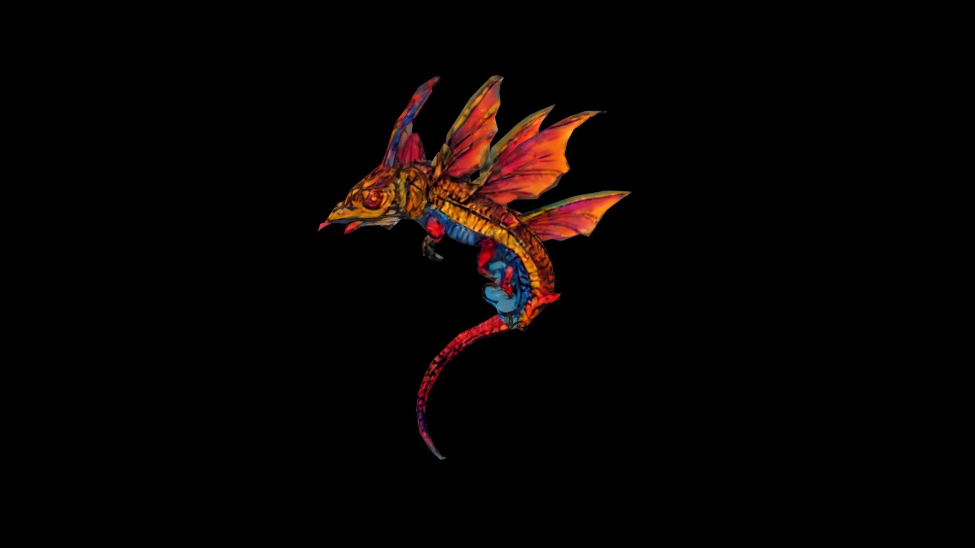 The title of the illustration is "Dragon Above a - Download Free 3D ...