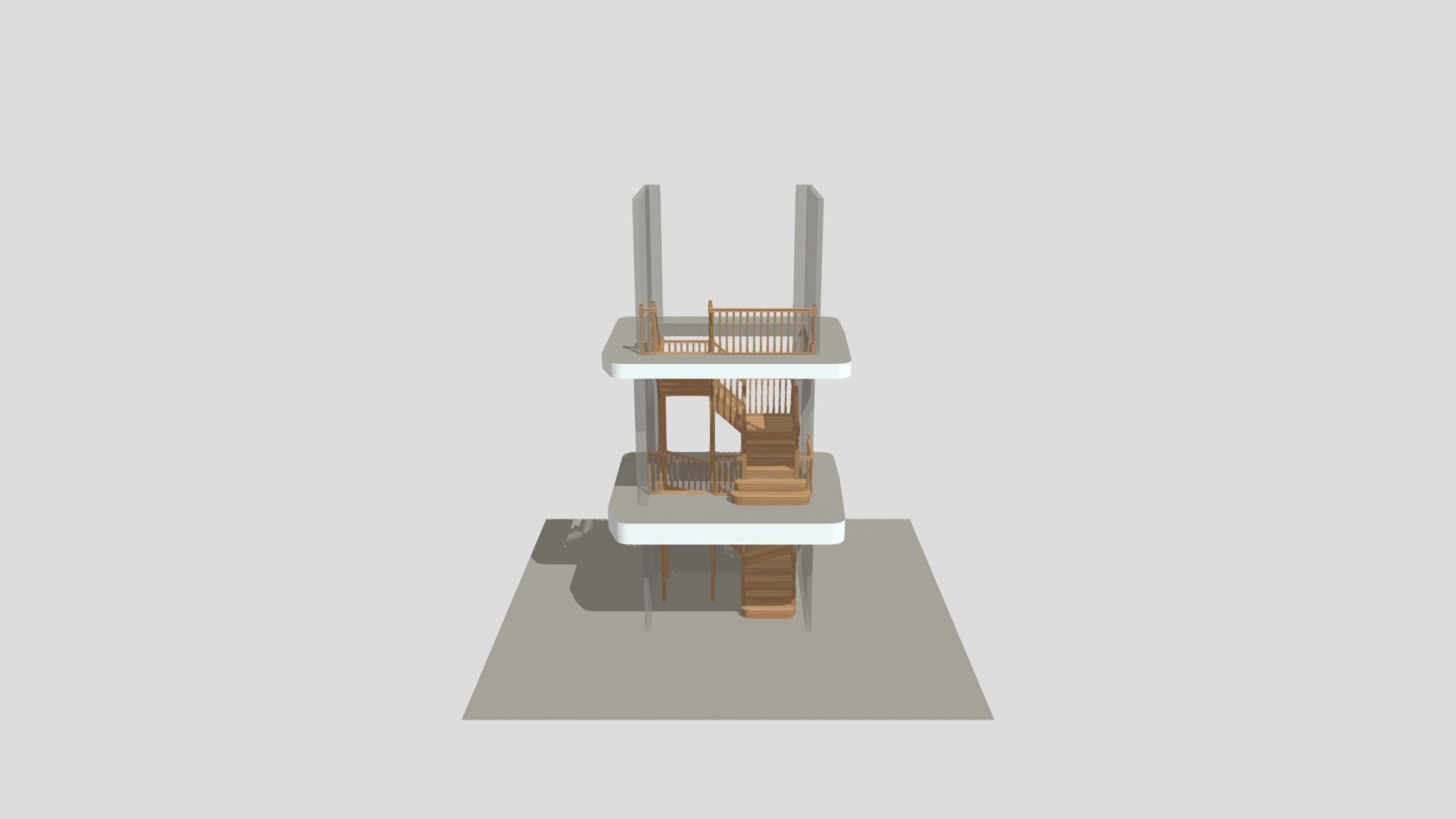 Hawthorne_Estates_HALE - Download Free 3D model by Alan Grice Staircase ...