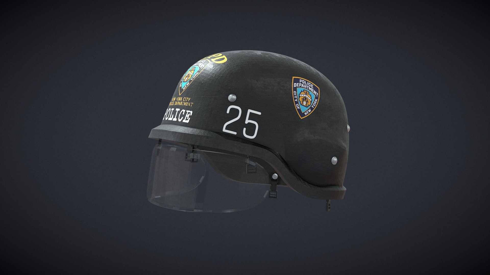 Police NYPD Helmet + Glass - Download Free 3D model by D3D (@hell3879 ...
