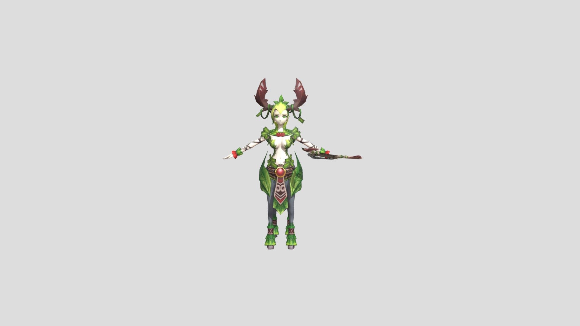 Monster_ Dryad_ Bard Elite_ Vari01 King's raid - Download Free 3D model ...